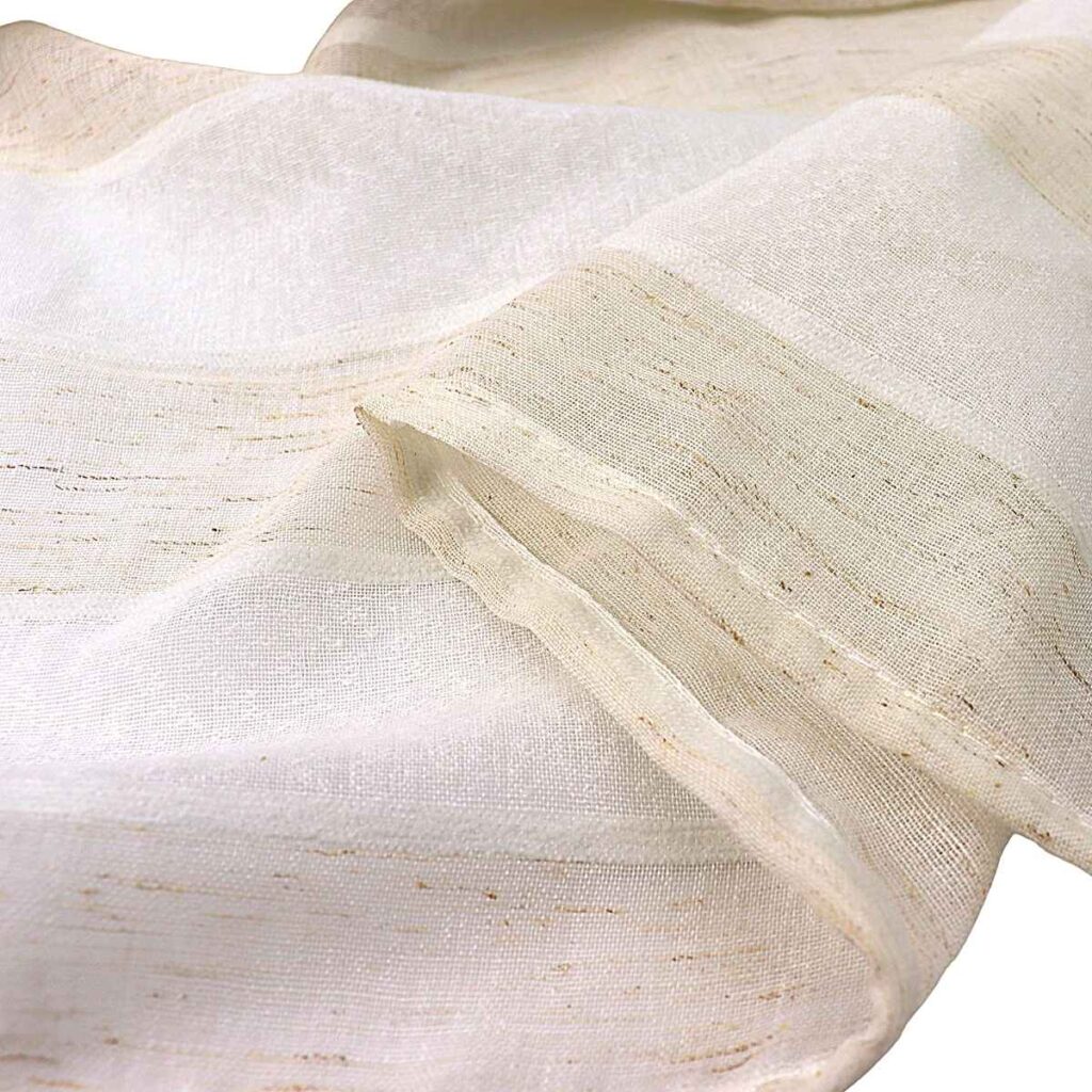 Visillo Cortina textura Lino doble color 2 paños - Alba Hogar