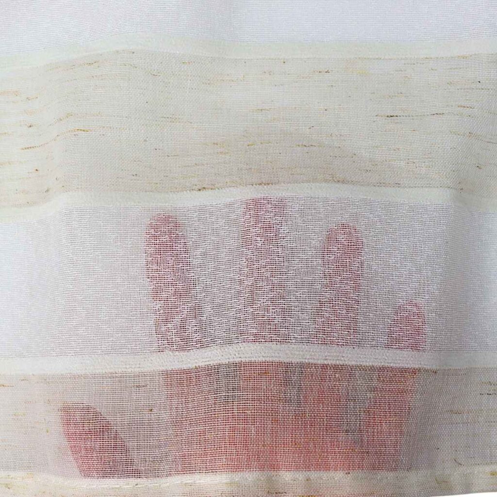 Visillo Cortina textura Lino doble color 2 paños - Alba Hogar