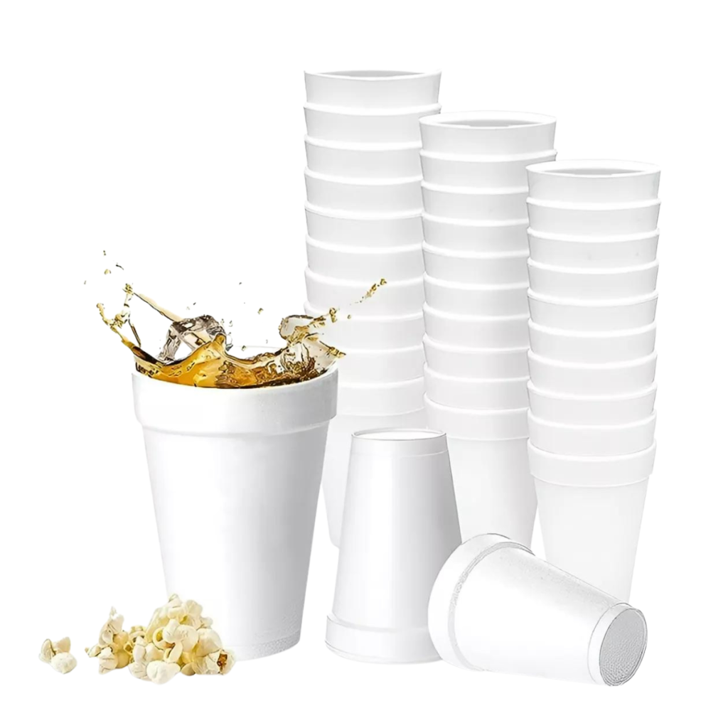 Vasos Térmicos de Plumavit Desechables 8oz Pack 25 Unid - Alba Hogar