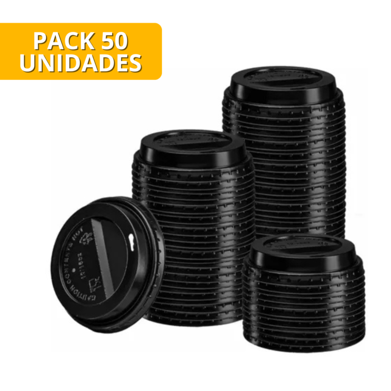 Tapa Vaso Para Cafe Reciclable 12 Oz (PS6) Pack 50 Unidades - Alba Hogar
