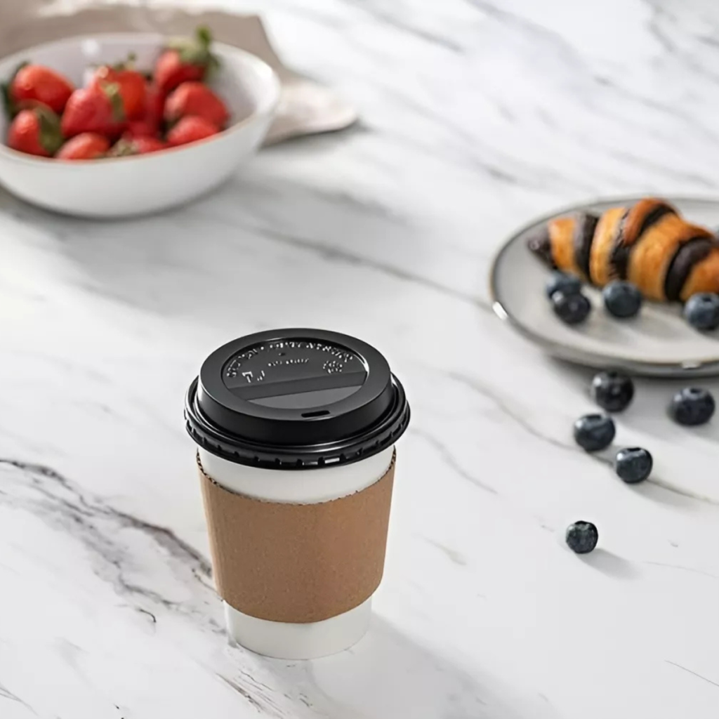 Tapa Vaso Para Cafe Reciclable 12 Oz (PS6) Pack 50 Unidades - Alba Hogar