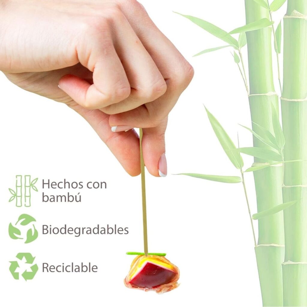 Brocheta Bambú 50 Und Pincho Palillo Nudo 9cm - Alba Hogar